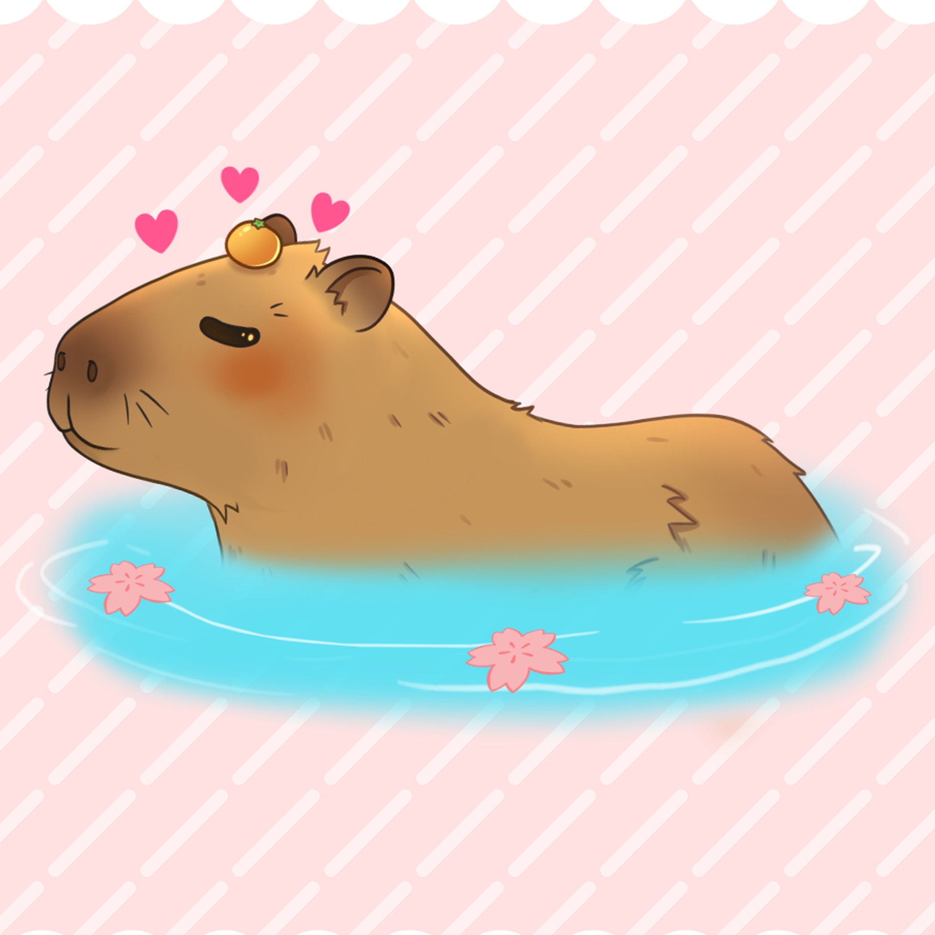 CAPYBARA VTUBER in Changeable POOL Cute Meme Animal Avatar Live2d Model ...