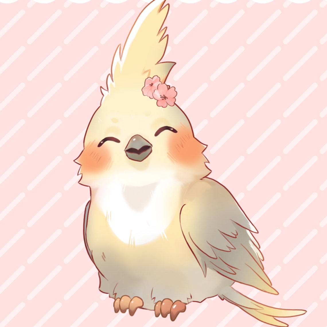 Cute Bird Cockatiel Vtuber Mascot Avatar - Rigged Chibi Animal Live2d ...