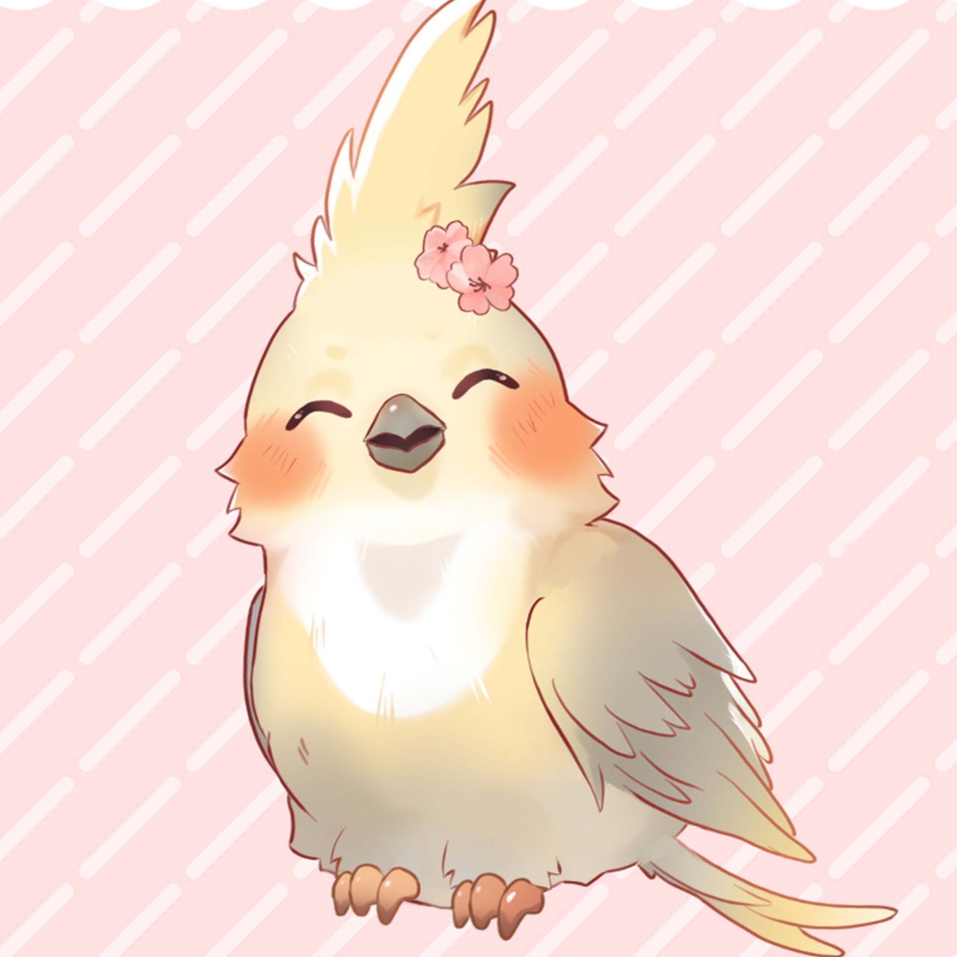 Cute Bird Cockatiel Vtuber Mascot Avatar - Rigged Chibi Animal Live2d ...