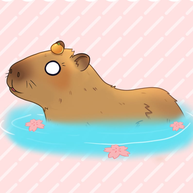 CAPYBARA VTUBER in Changeable POOL Cute Meme Animal Avatar Live2d Model ...