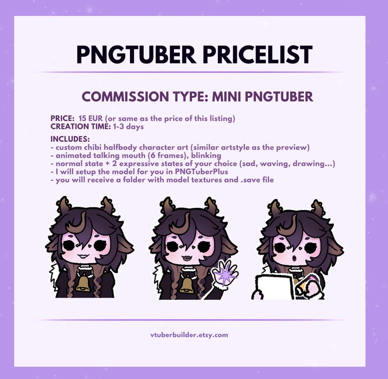 CUSTOM PNGTUBER Art + Setup in Pngtuberplus - Made to Order - Anime ...
