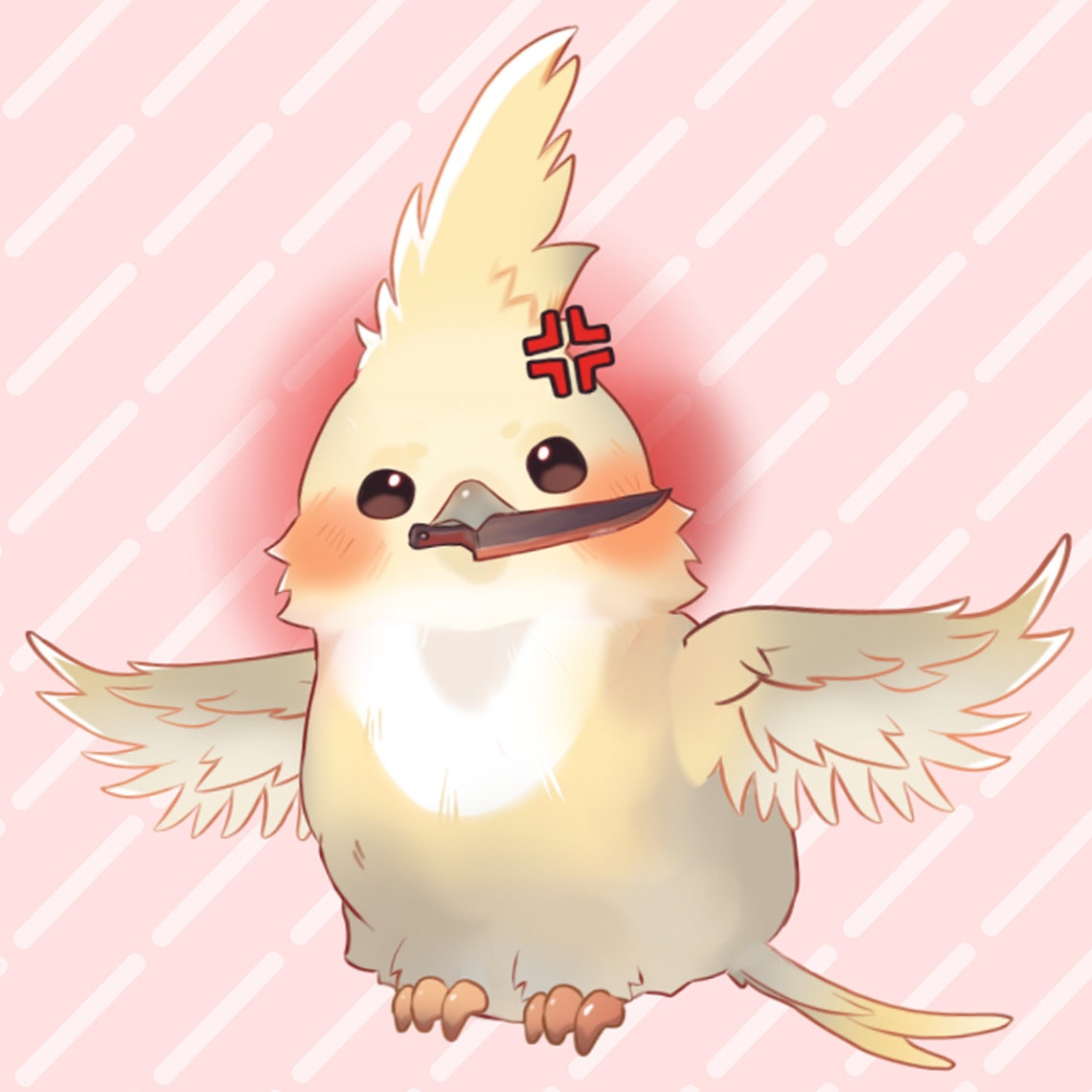 Cute Bird Cockatiel Vtuber Mascot Avatar Rigged Chibi Animal Live2d ...