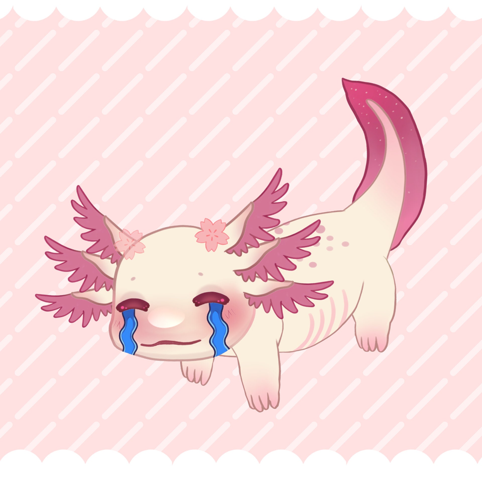 CUSTOMIZABLE AXOLOTL VTUBER Mascot Avatar - With Expressions - Rigged ...