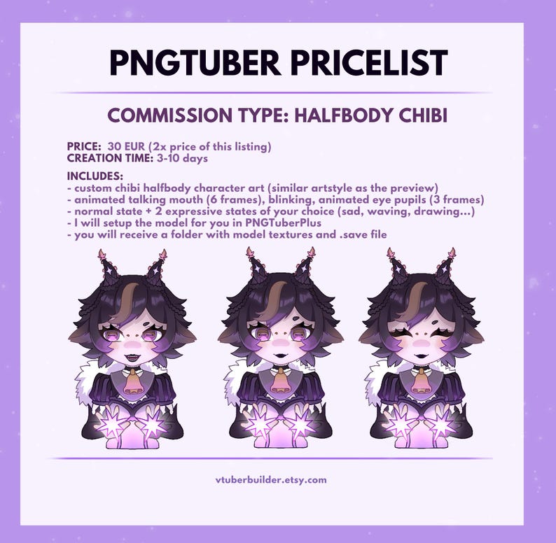 CUSTOM PNGTUBER Art + Setup in Pngtuberplus - Made to Order - Anime ...