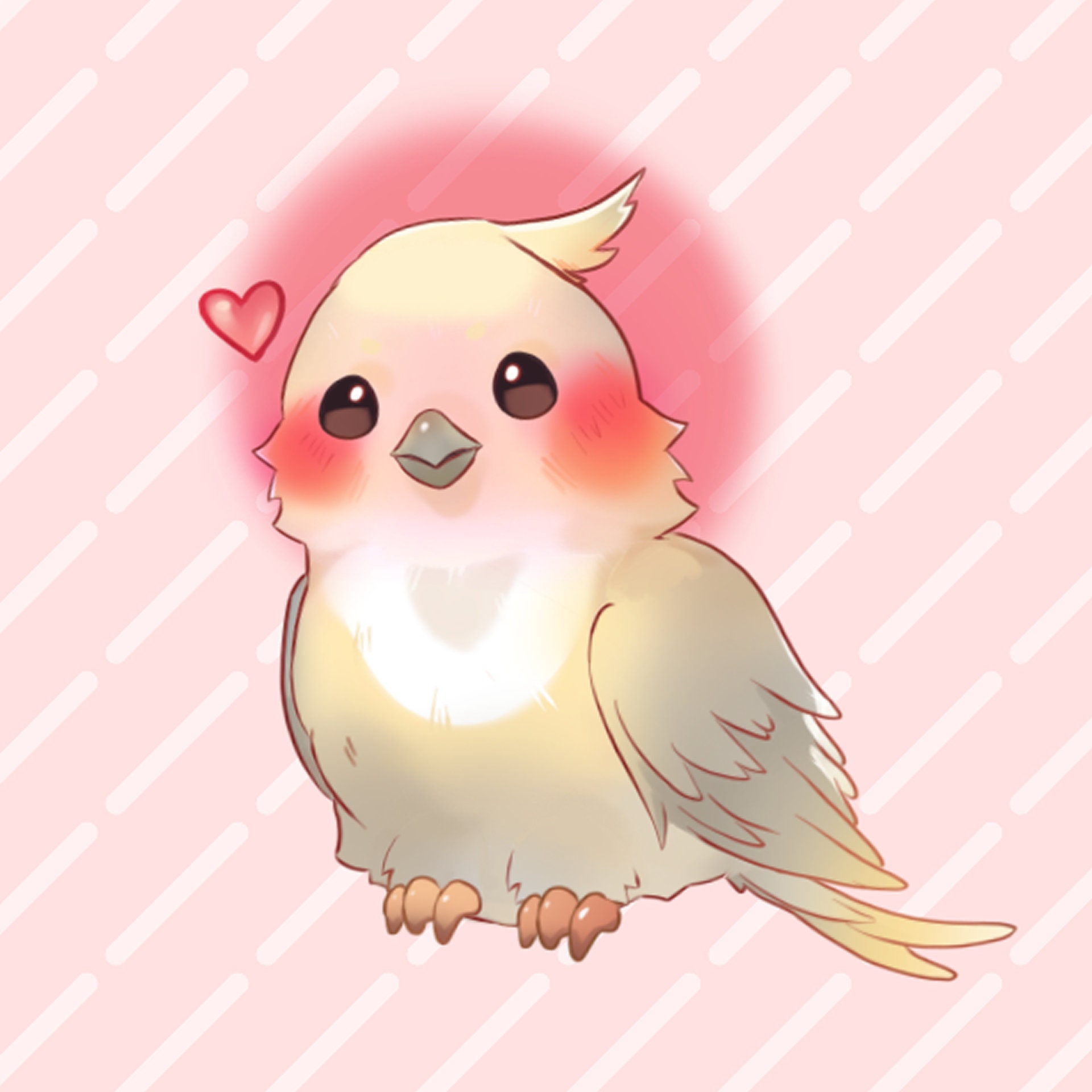 Cute Bird Cockatiel Vtuber Mascot Avatar - Rigged Chibi Animal Live2d ...