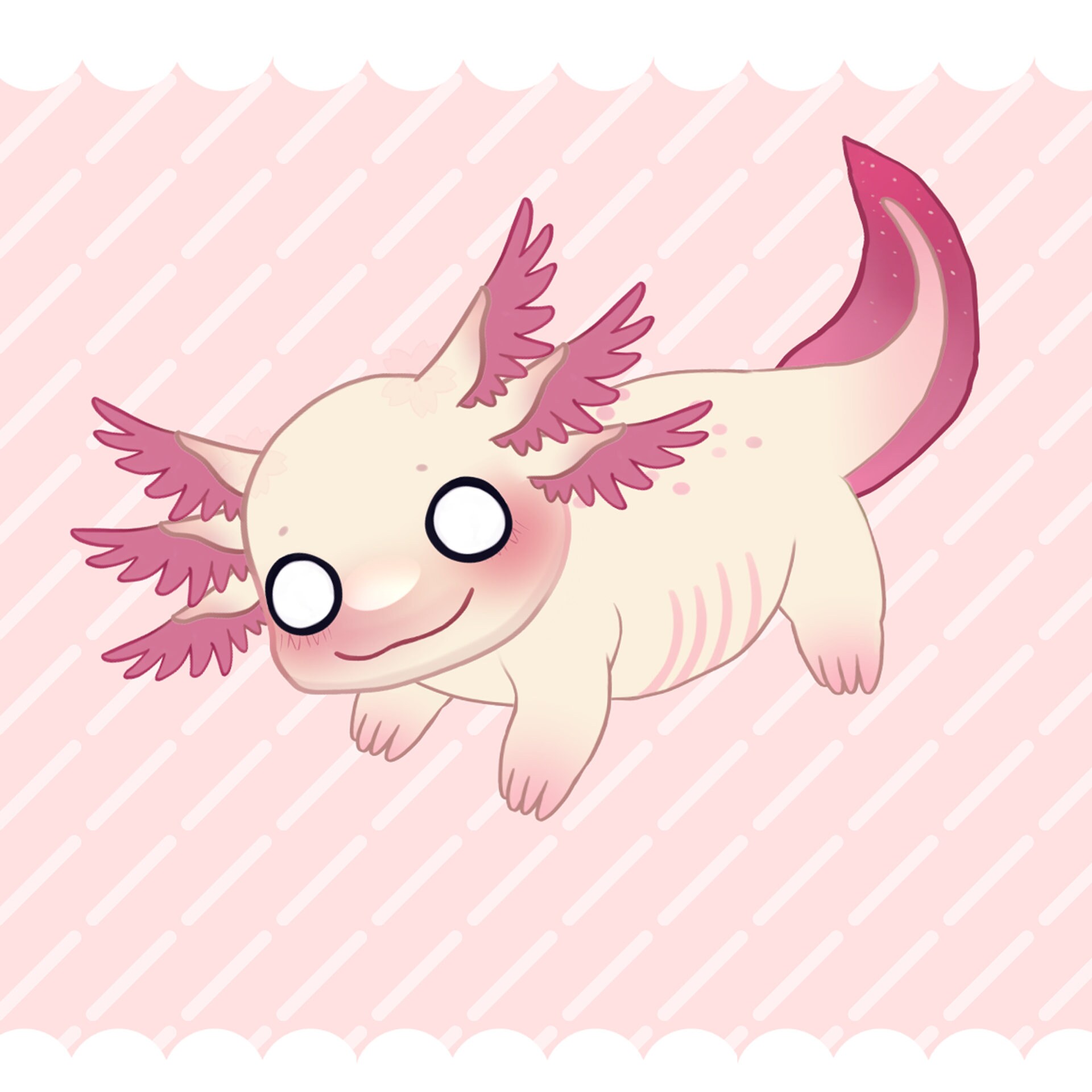 CUSTOMIZABLE AXOLOTL VTUBER Mascot Avatar With Expressions Rigged Chibi ...
