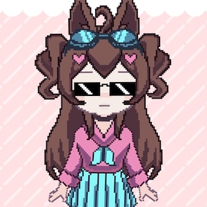 CUSTOMIZABLE VTUBER Pixel Chibi Model - Fullbody Changeable Anime ...