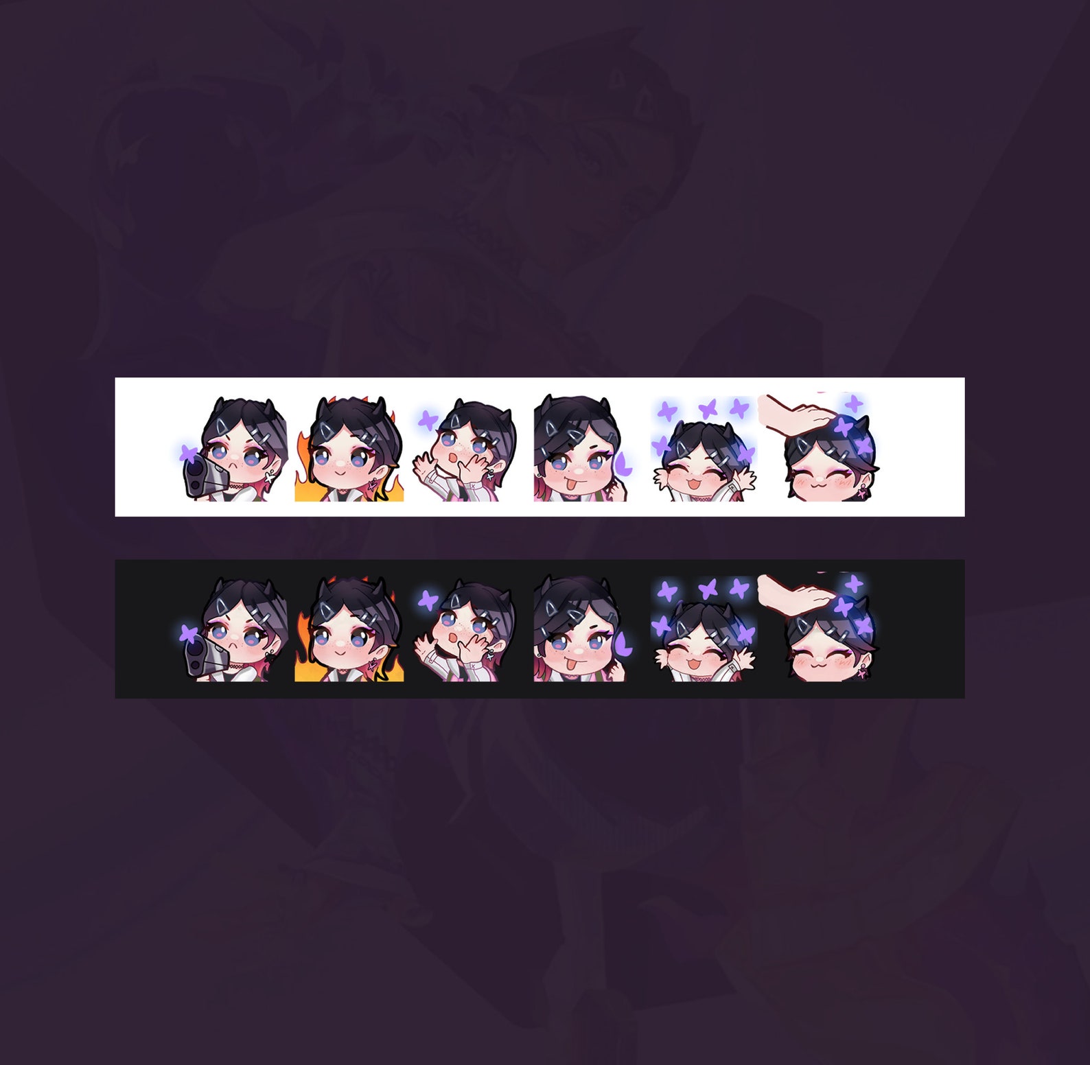 VALORANT CLOVE EMOTES Premade Bundle 6 Pack New Valorant Agent Inspired ...