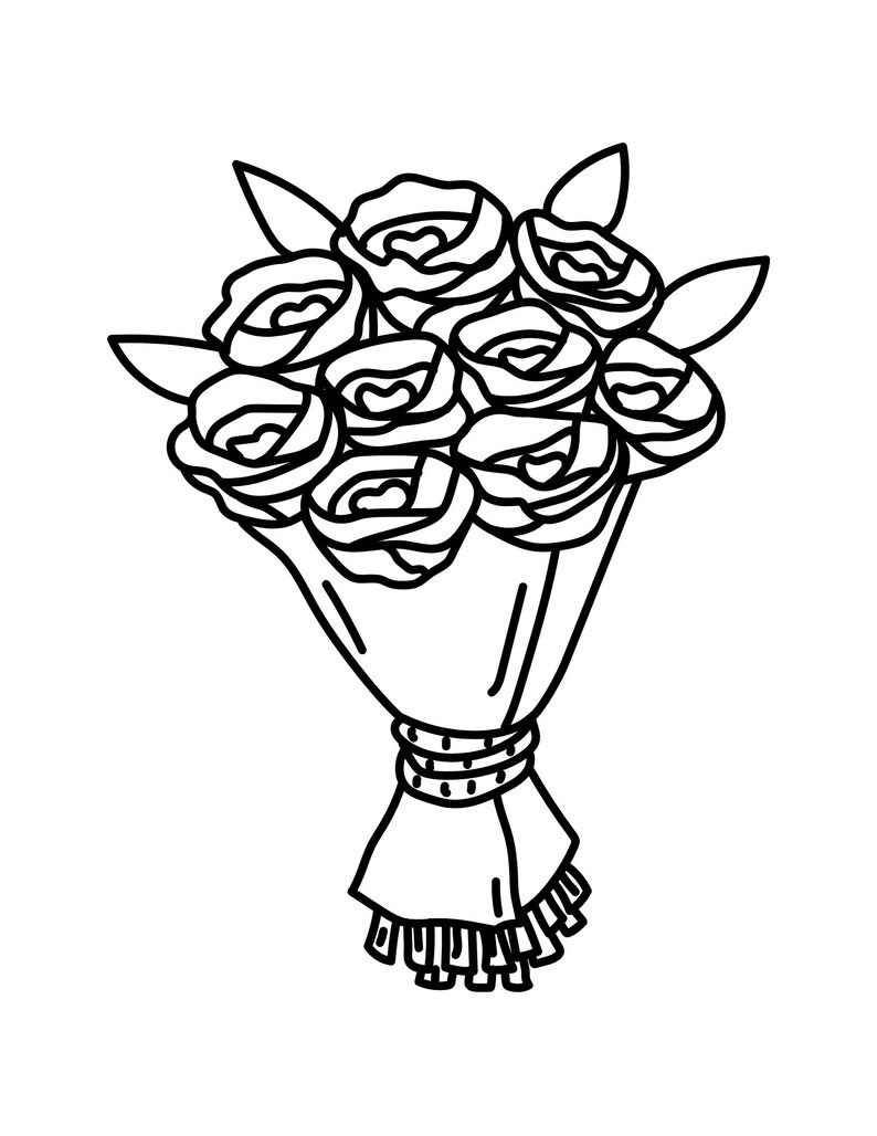 10 Valentine's Day Coloring Page Set - Instant Download -kids Activity ...