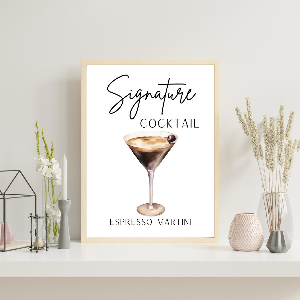 Espresso Martini Signature Drink Sign, Instant Download, Wedding Bar ...