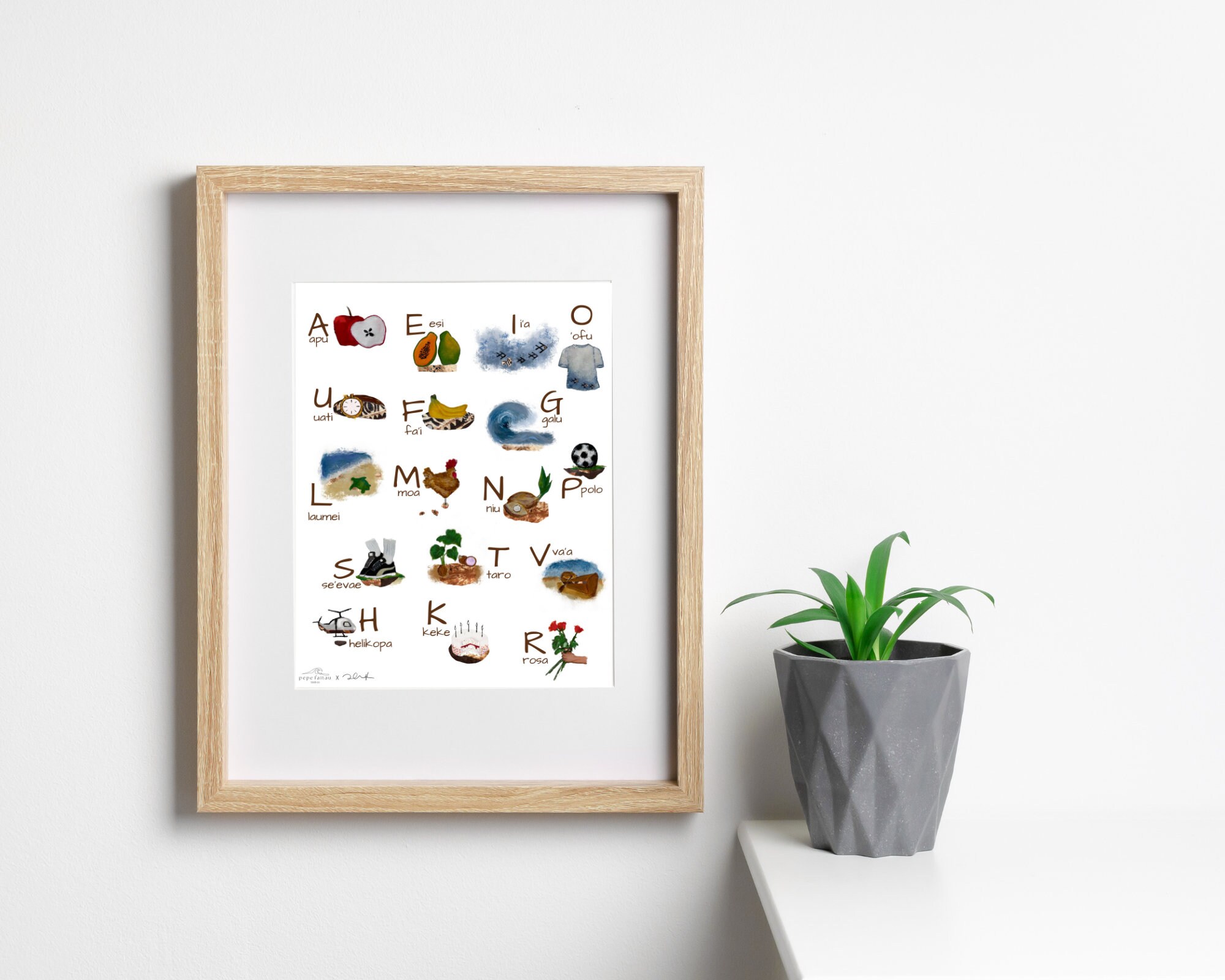 Faitau Pi: the Samoan Alphabet Poster (digital Download) - Etsy