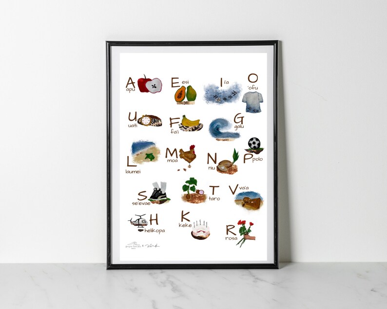 Faitau Pi: the Samoan Alphabet Poster (digital Download) - Etsy