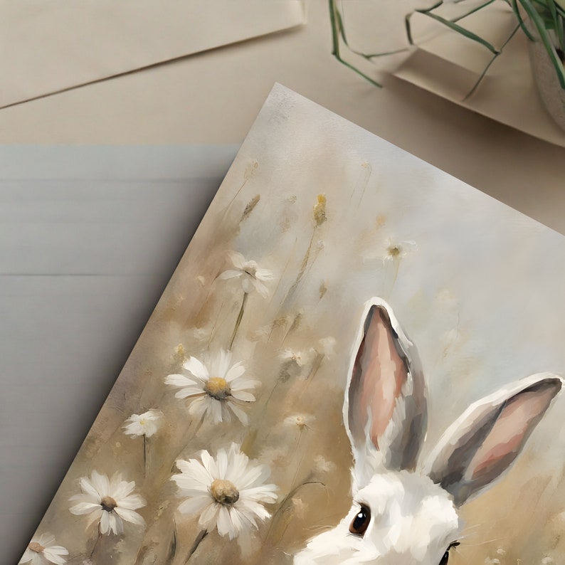 Bunny Prints Wall Art Printable Vintage Bunny Print Download ...