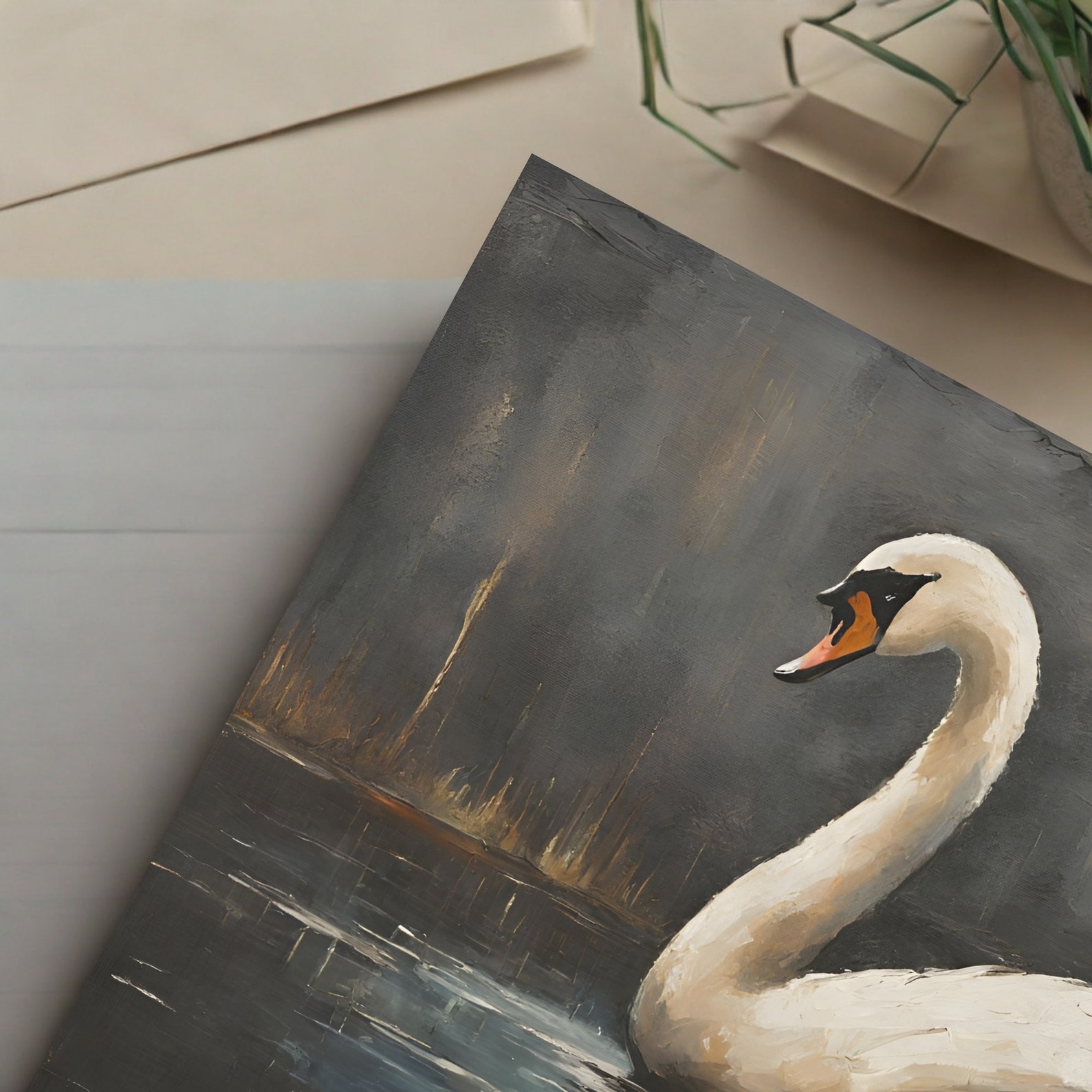 Printable Swan Art Vintage Swan Printable Wall Art Downloadable Art ...