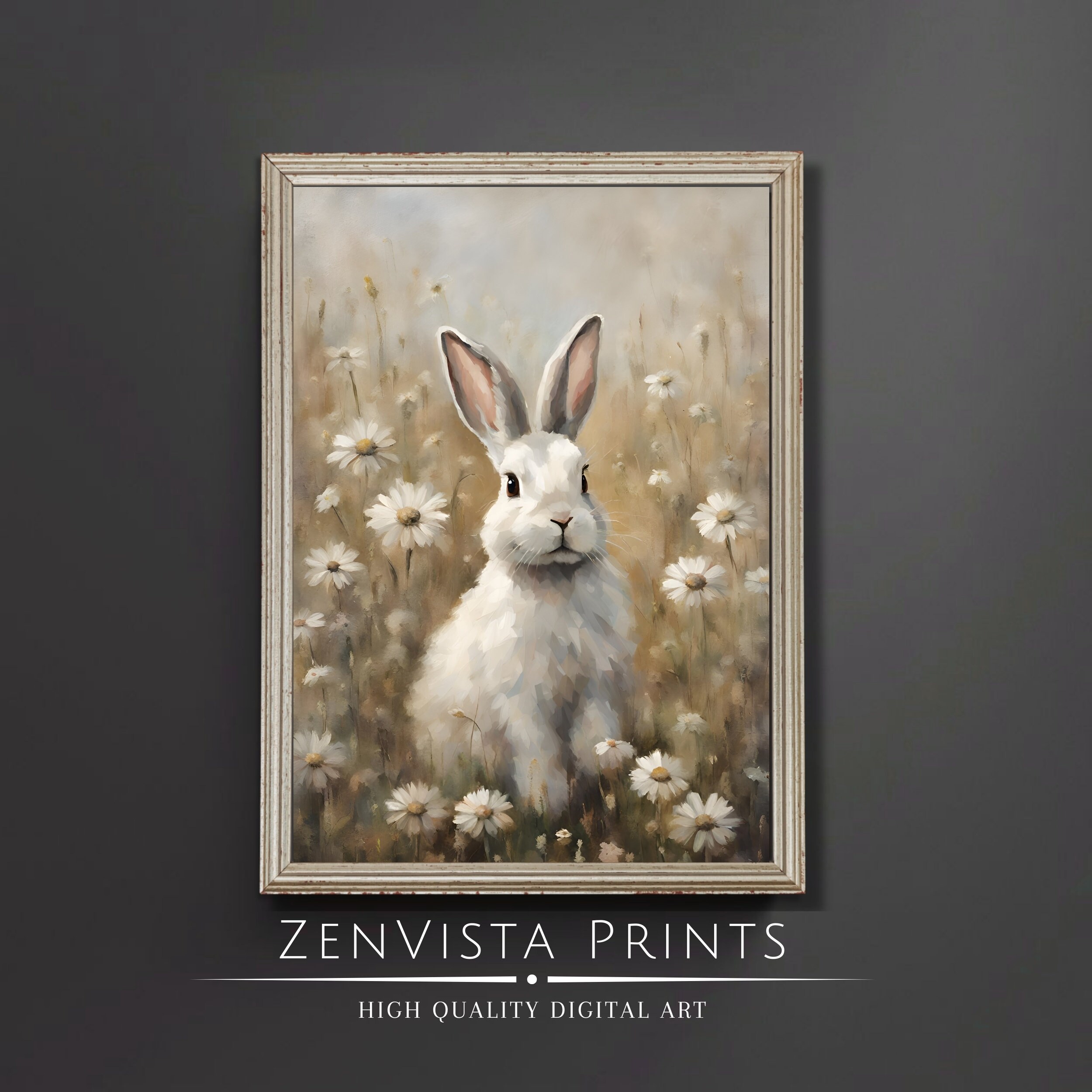 Bunny Prints Wall Art Printable Vintage Bunny Print Download ...