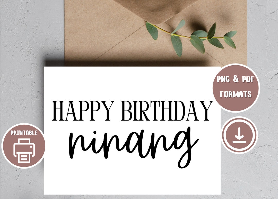 Simple Minimalist Happy Birthday Ninang Ninong Ilocano Bundle Pack ...