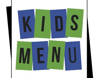 Kids Food Menu, Custom Menu for Kids, Picky Eater Menu, Breakfast Menu ...