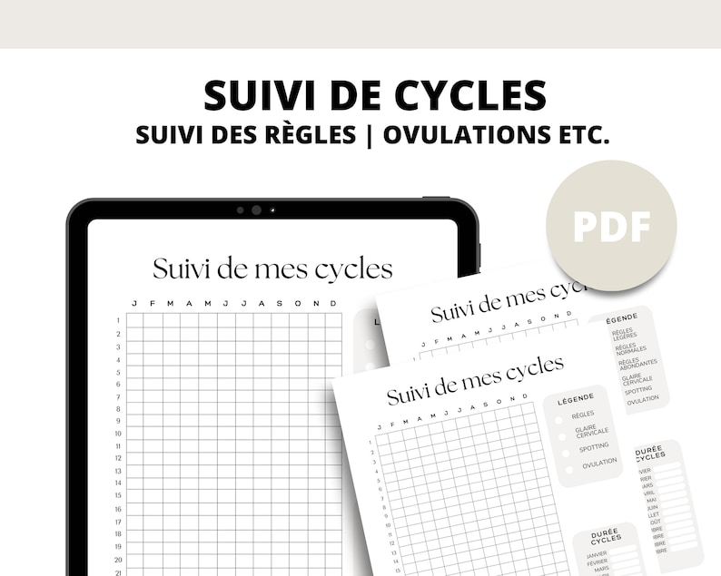 Cycle Tracker | Period Tracker | Printable | Instant Send | PDF ...