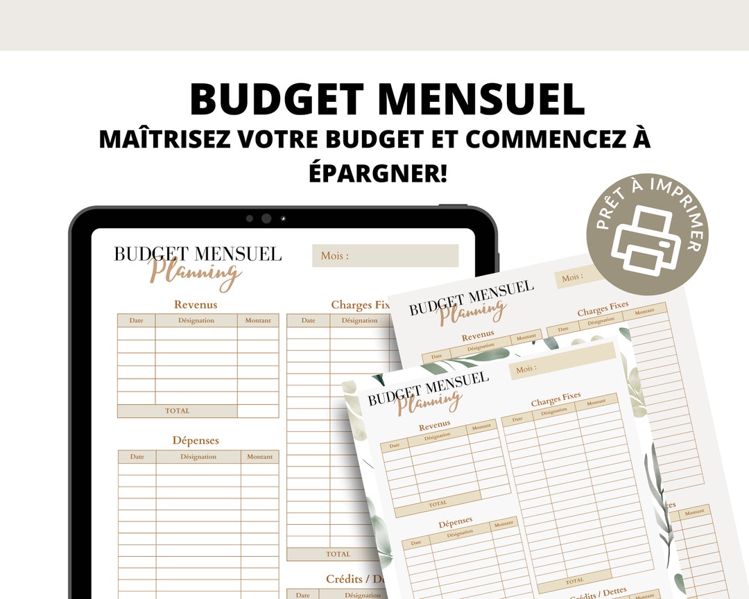 Monthly Budget Planning | in French | PDF | Printable | Savings - Etsy