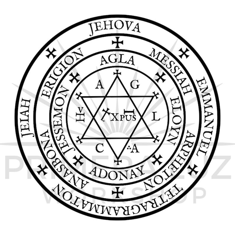Grand Pentacle of Solomon - Digital - Etsy
