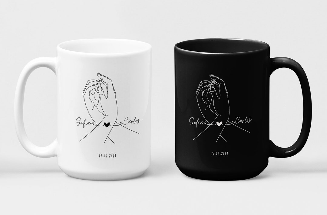 Couples Mug Set Personalized Couple Mugs Romantic Custom Mugs Couples T Ideas Valentine