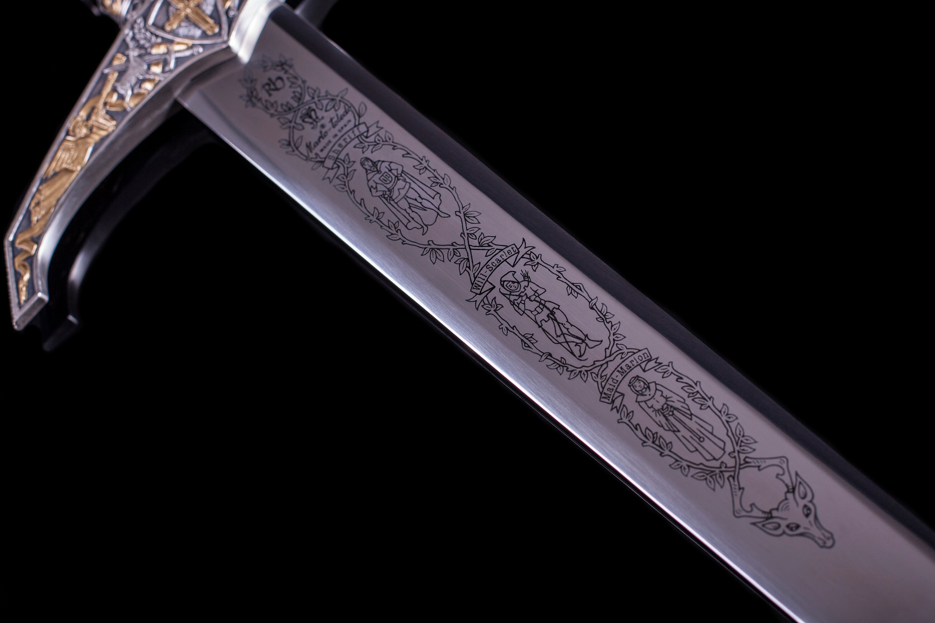 Robin Hood's Sword Silver Decorated in Gold by Marto Toledo - Etsy