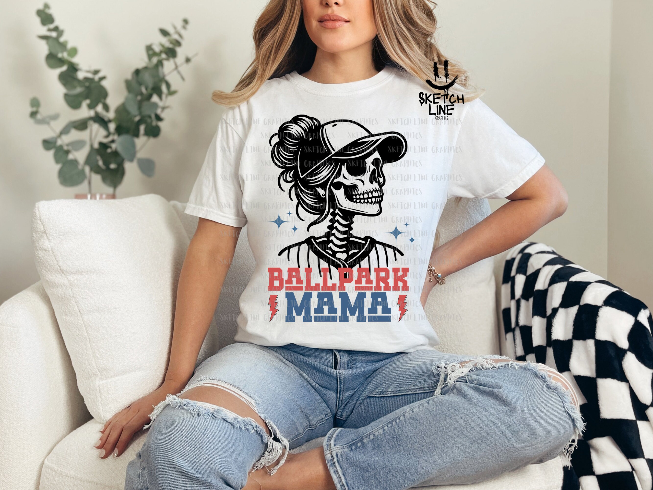 Ballpark Mama Skeleton Sublimation Digital Download Png Baseball Mom ...