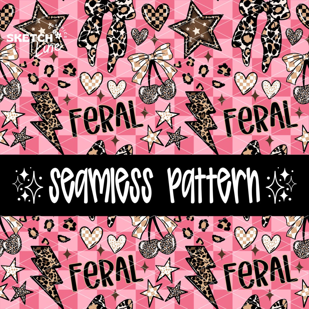 Feral Leopard Checker Print Seamless, Checkered Seamless, Fabric Design ...