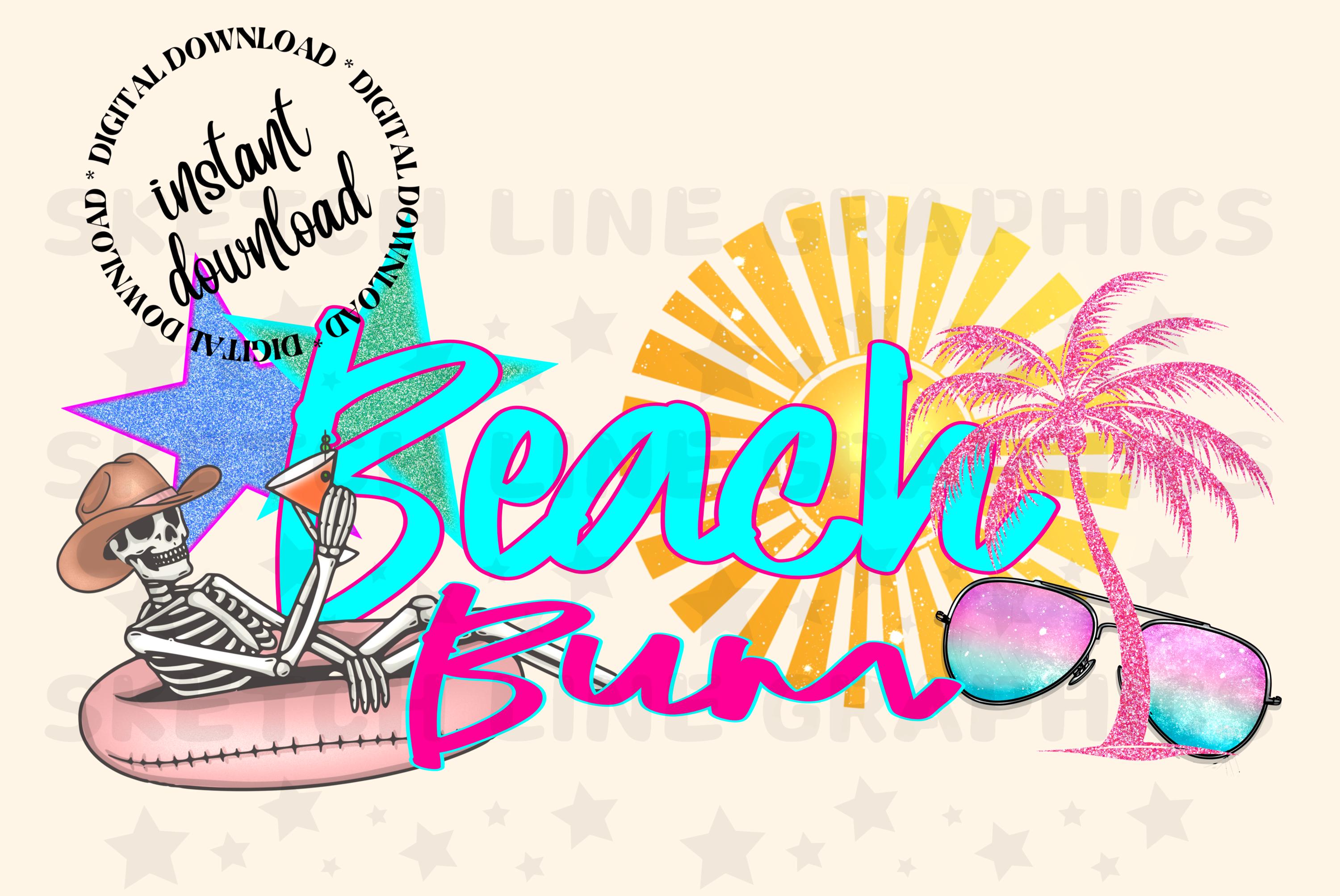 Beach Bum Faux Patch Png Design, Summer Trucker Hat Patch, Faux Glitter ...