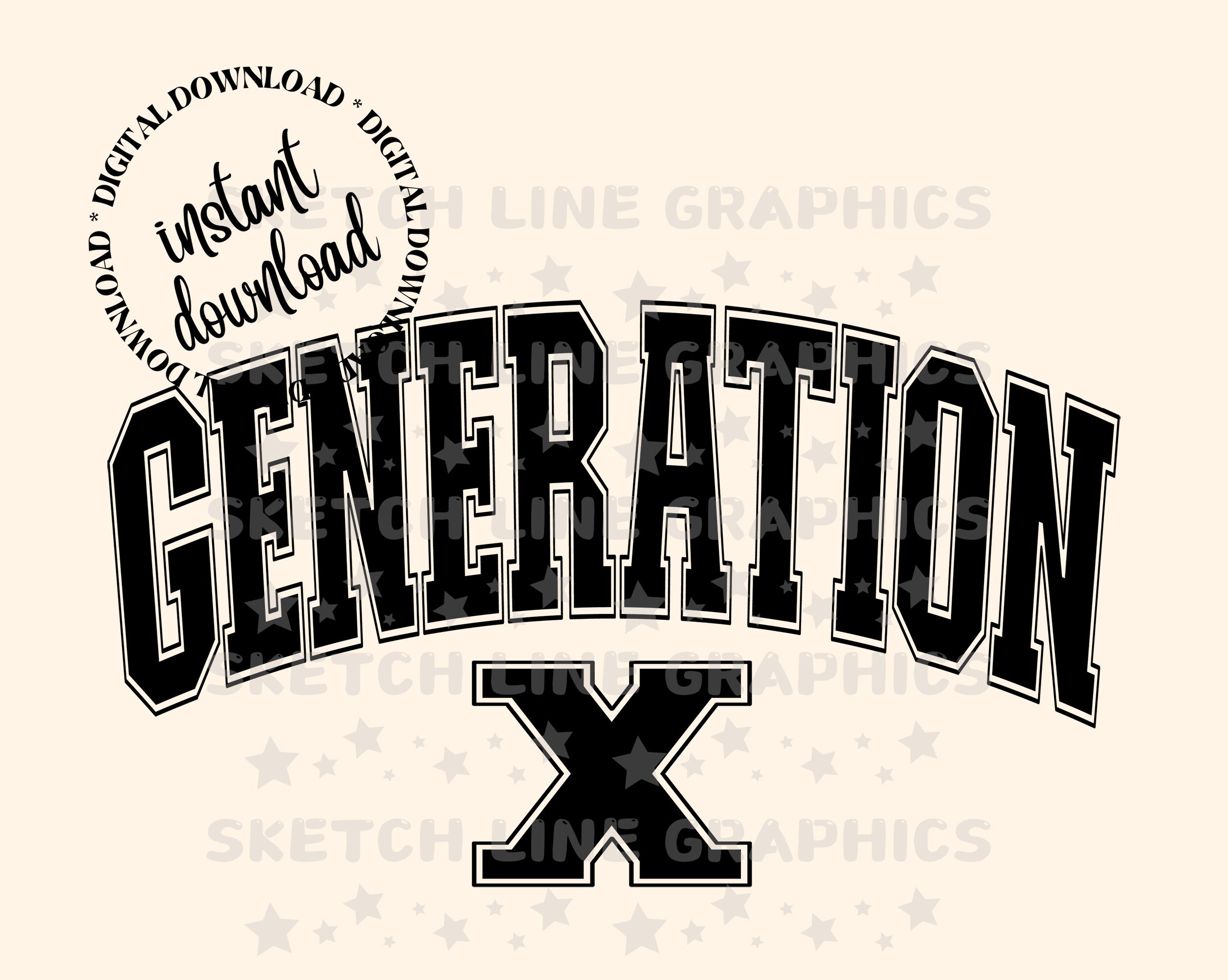 Generation X PNG Svg, Gen X Sublimation Png Digital, Png Svg Digital ...