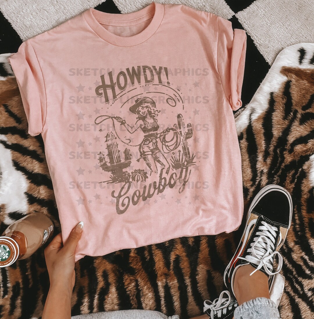 Howdy Cowboy Western Png Download, Retro Western Cowboy Png, Western ...