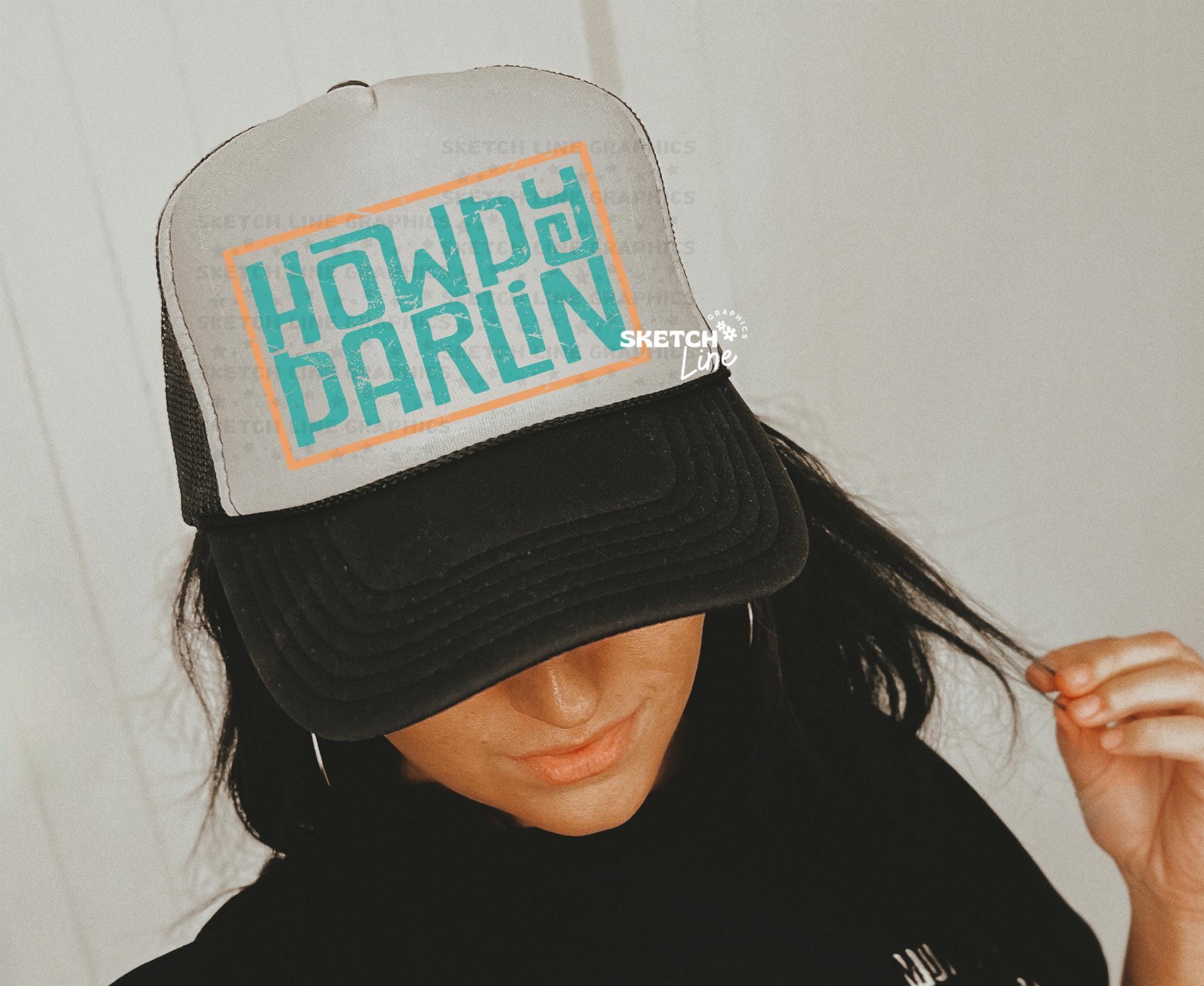 Howdy Darlin Patch Png Design, Western Howdy Trucker Hat Patch Png Sublimation Download, Western ...