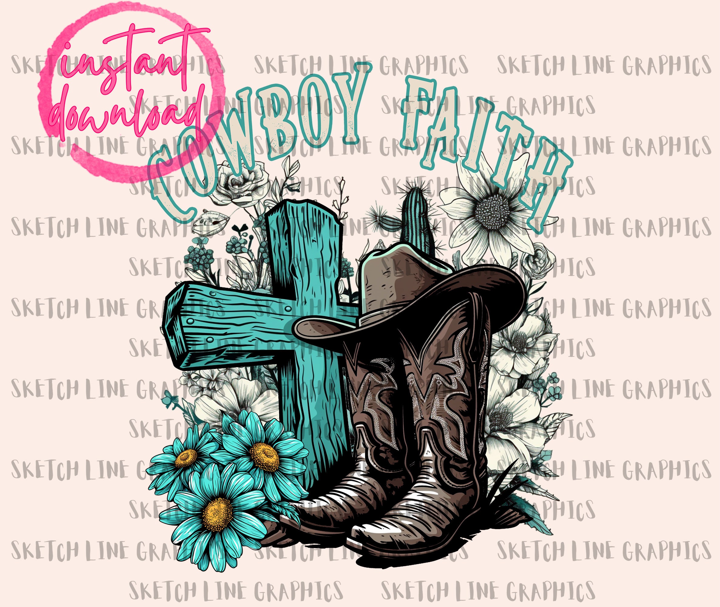Cowboy Faith Western Sublimation Digital Download Png Western Faith ...