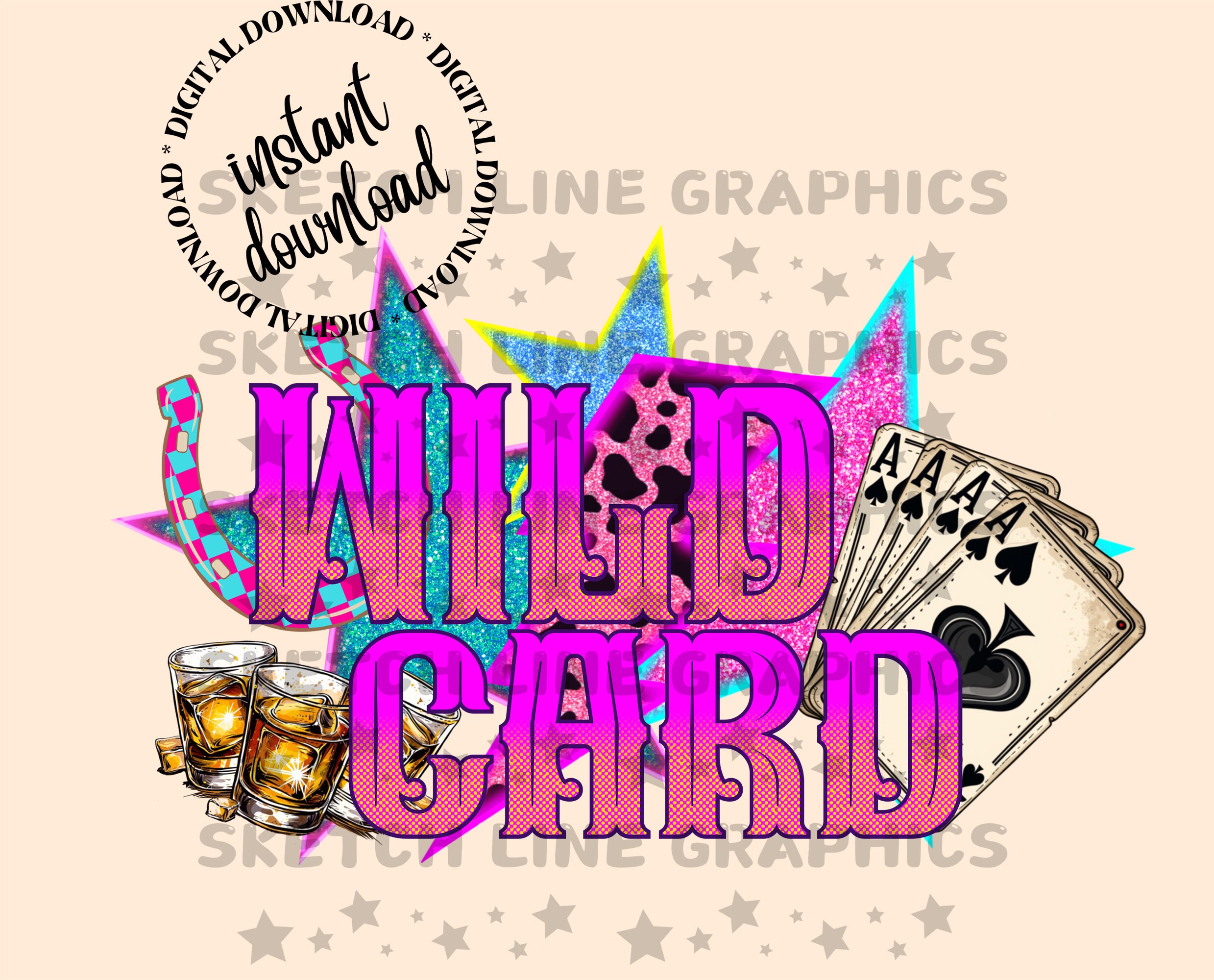 Wild Card Western Faux Trucker Hat Patch Png Design, Checkered Trucker ...