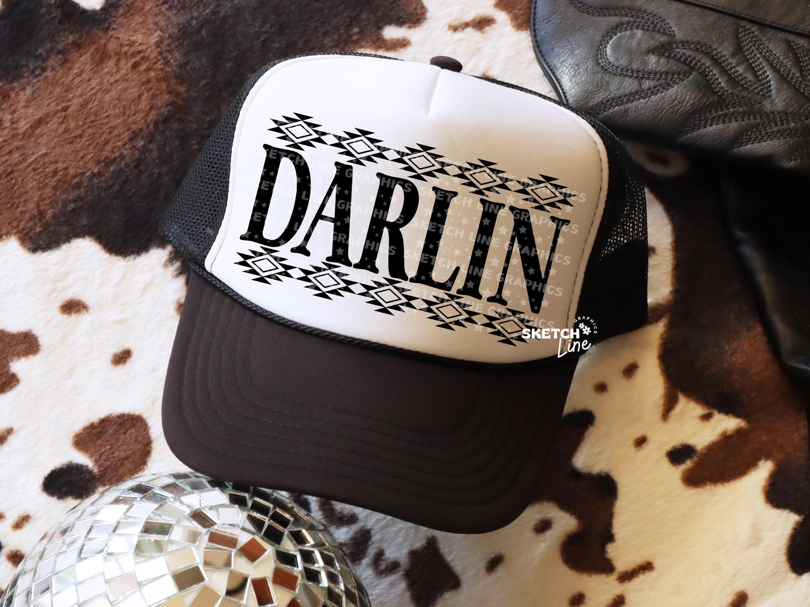 Darlin Trucker Hat Patch Png Design, Western Trucker Hat Patch Png ...