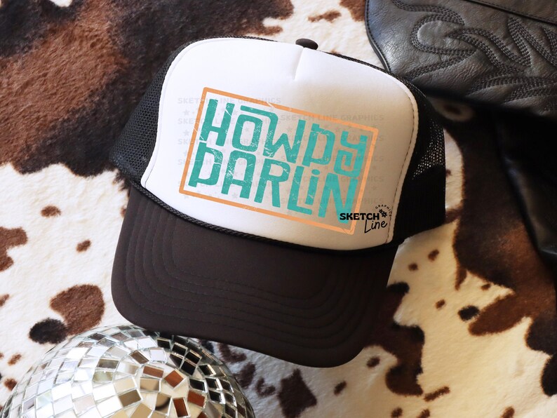 Howdy Darlin Patch Png Design, Western Howdy Trucker Hat Patch Png ...