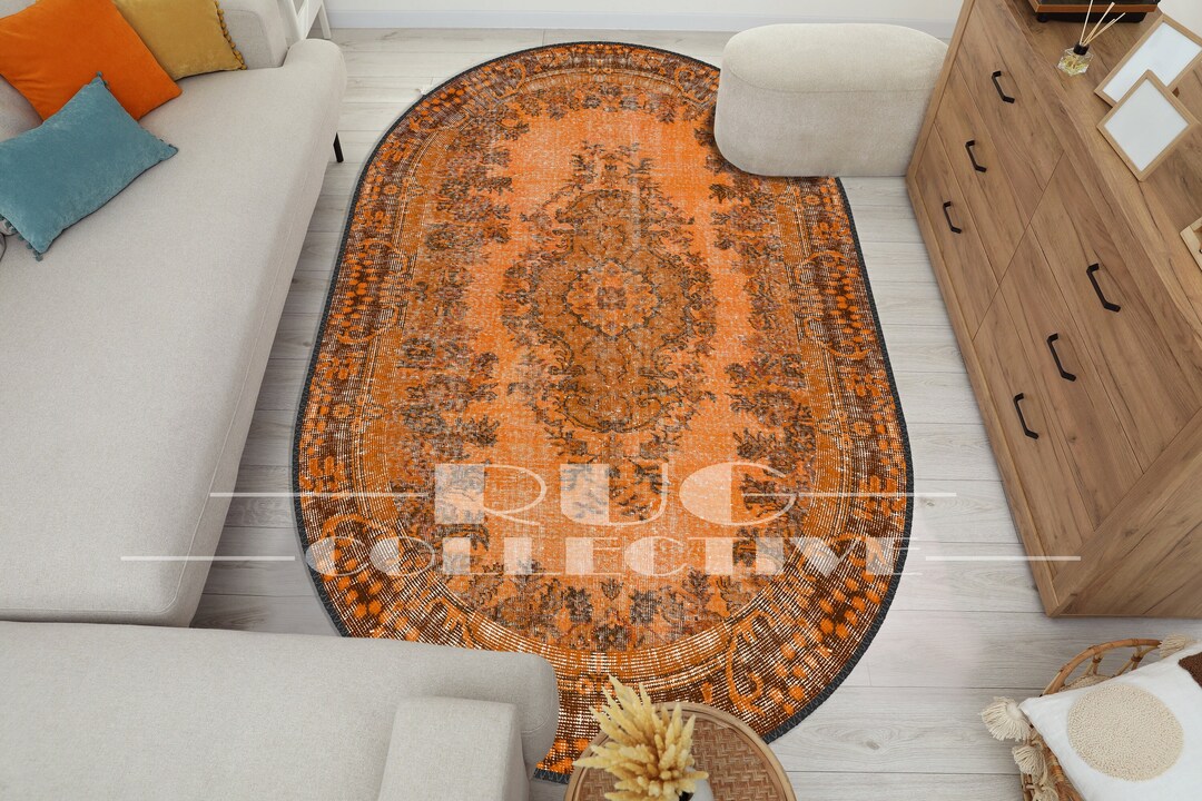 Handwoven Texture Turkish Oval Rug, Perfect for Any Room, Ideal for ...