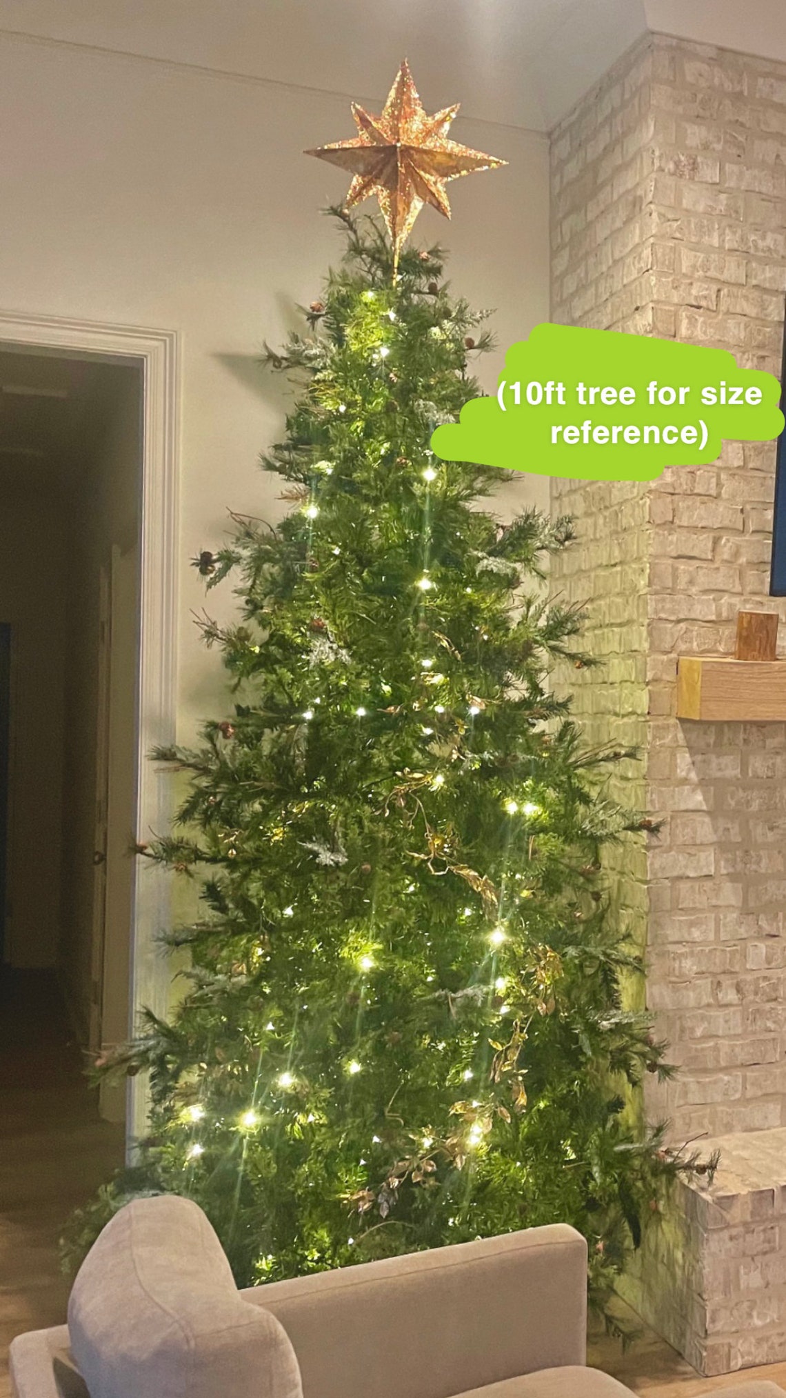 Gold Star Tree Topper (16inch) - Etsy