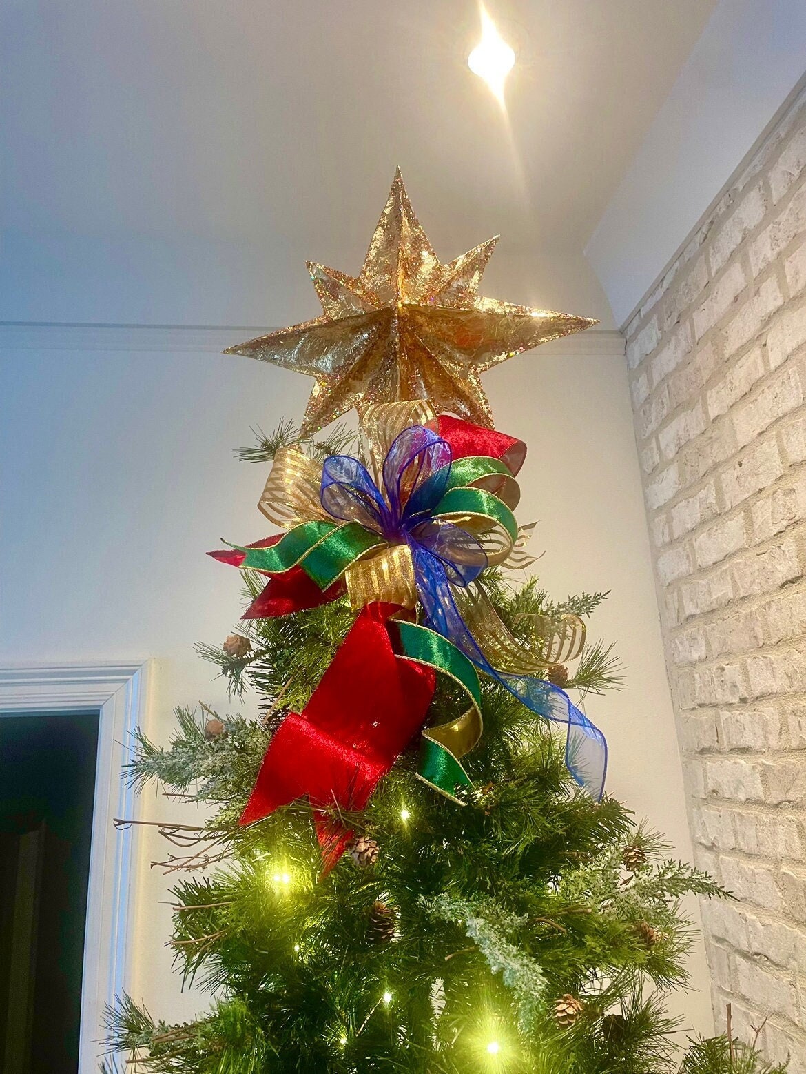 Gold Star Tree Topper (16inch) - Etsy