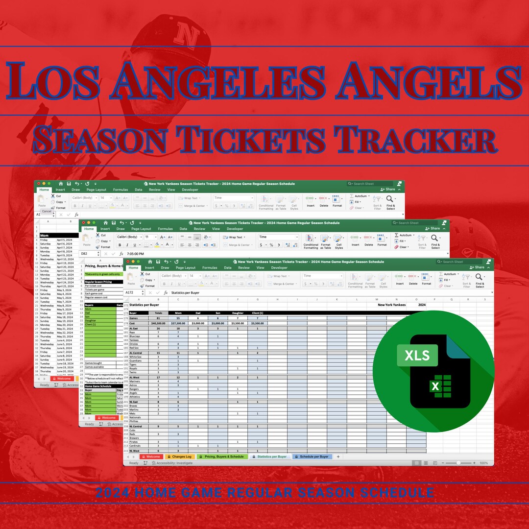 Los Angeles Angels Season Tickets Tracker 2024 - Etsy