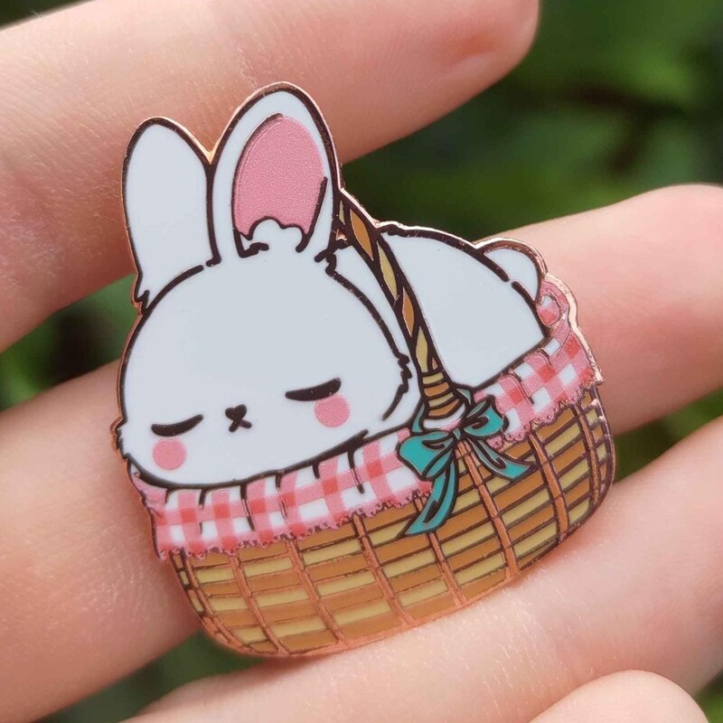 Bunny Enamel Pin - Etsy