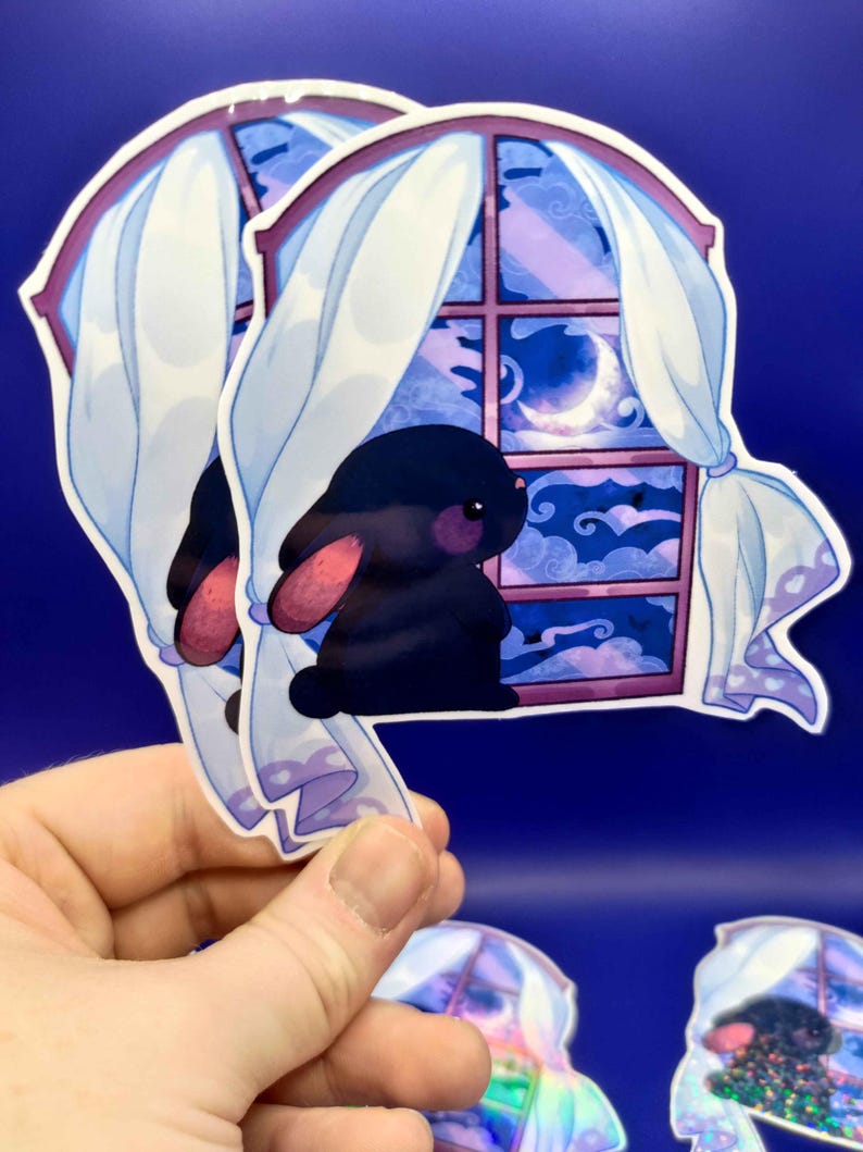 Sun and Moon Bunny Sticker Bundle Matching Long Distance Couple Cute ...