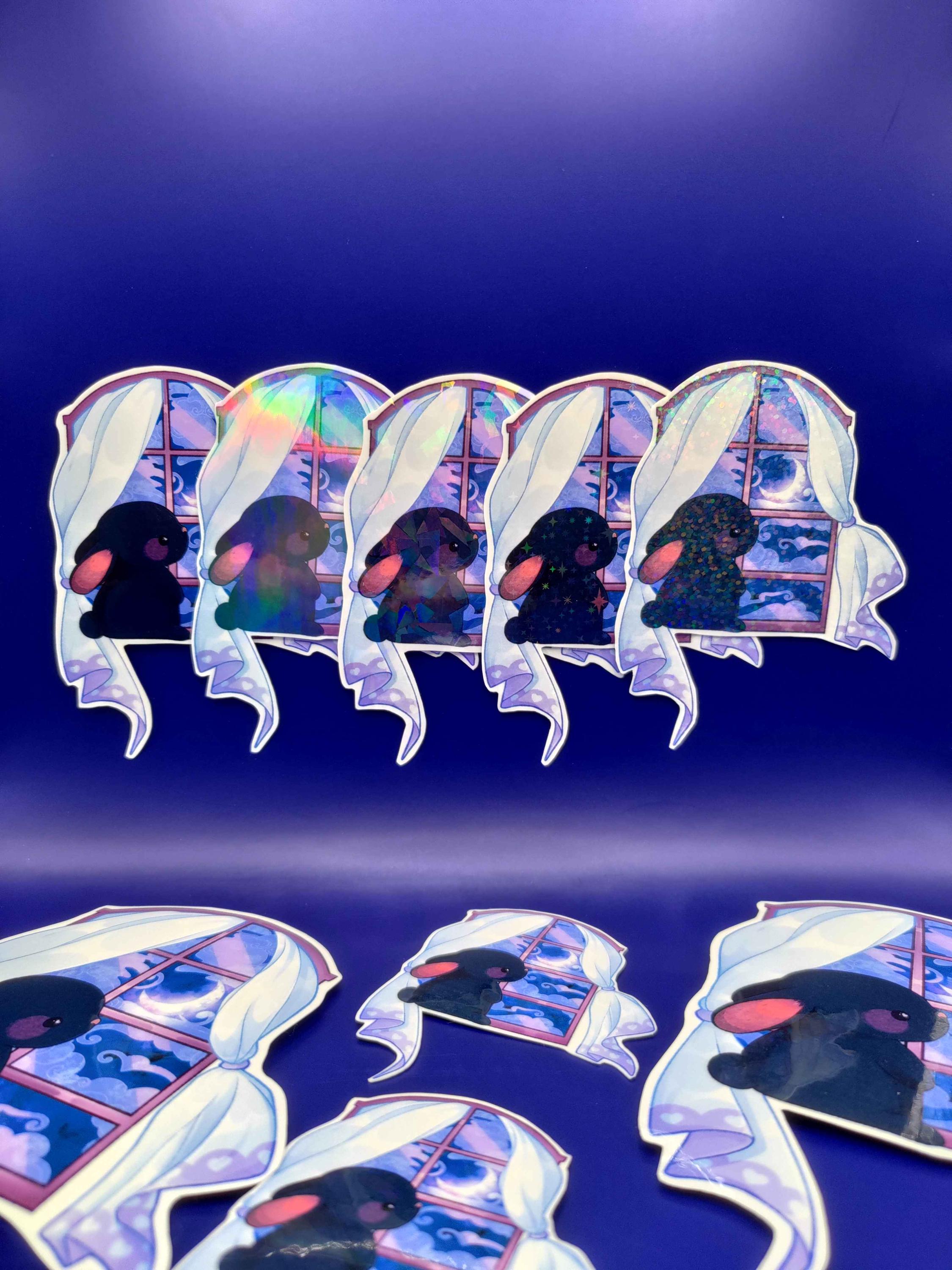 Sun and Moon Bunny Sticker Bundle - Matching Long Distance Couple Cute ...