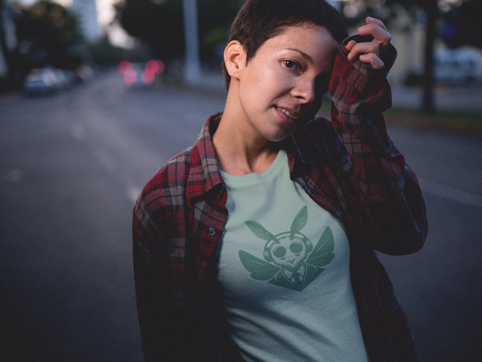 Iconic Modern Urban Mothman Cryptid in Business Suit With Headphones T ...