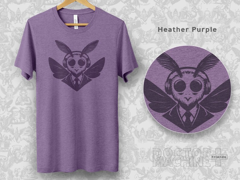 Iconic Modern Urban Mothman Cryptid in Business Suit With Headphones T ...