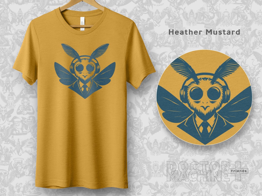 Iconic Modern Urban Mothman Cryptid in Business Suit With Headphones T ...