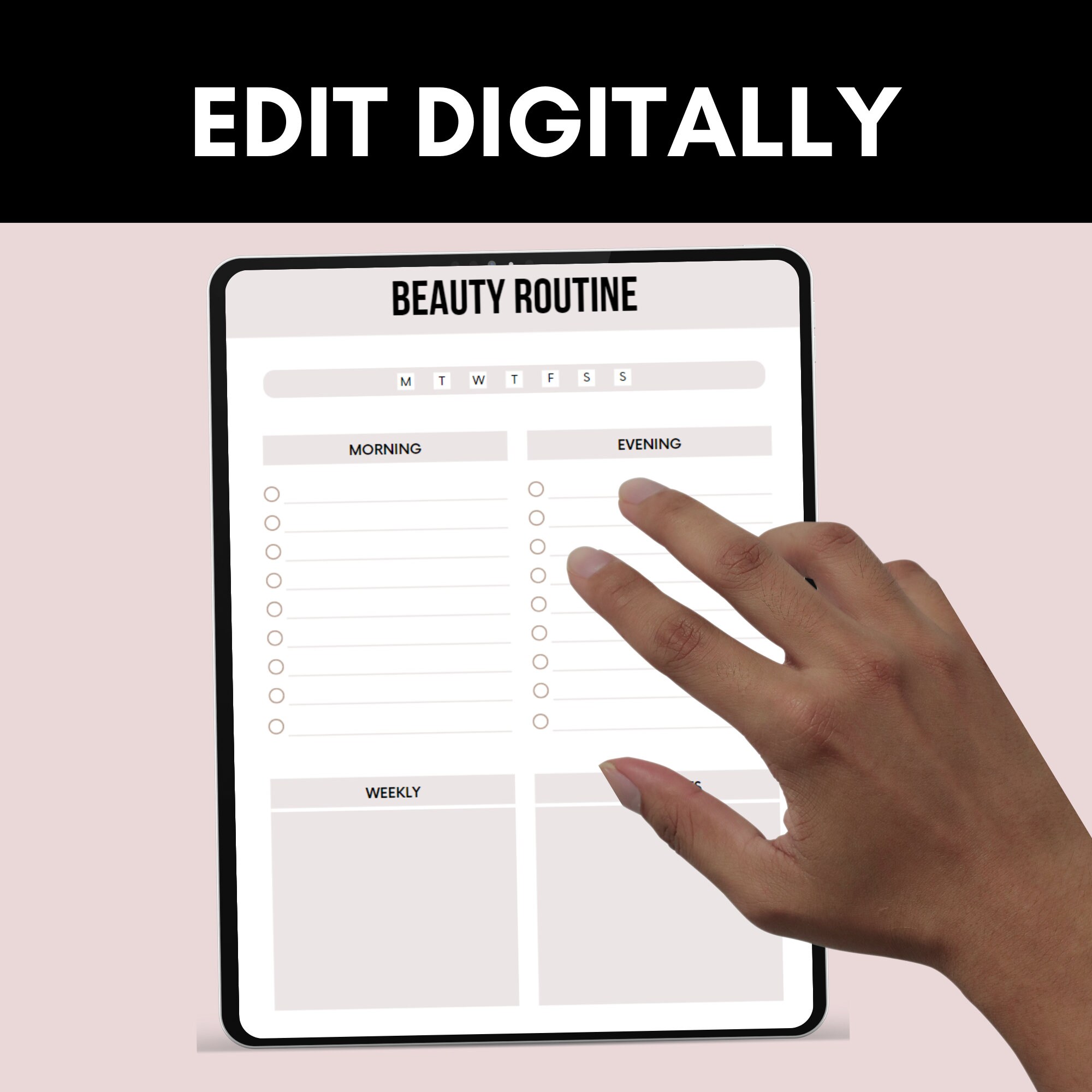 Beauty Planner Printable, Editable Beauty Routine, Beauty Planner, Beauty Tracker, Custom Beauty ...