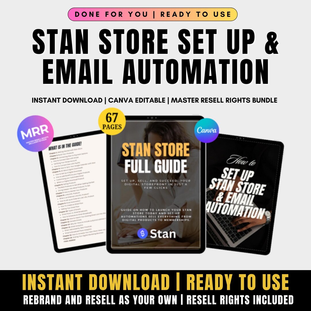 PLR MRR Stan Store Set up Guide With Private Label Rights and Master ...