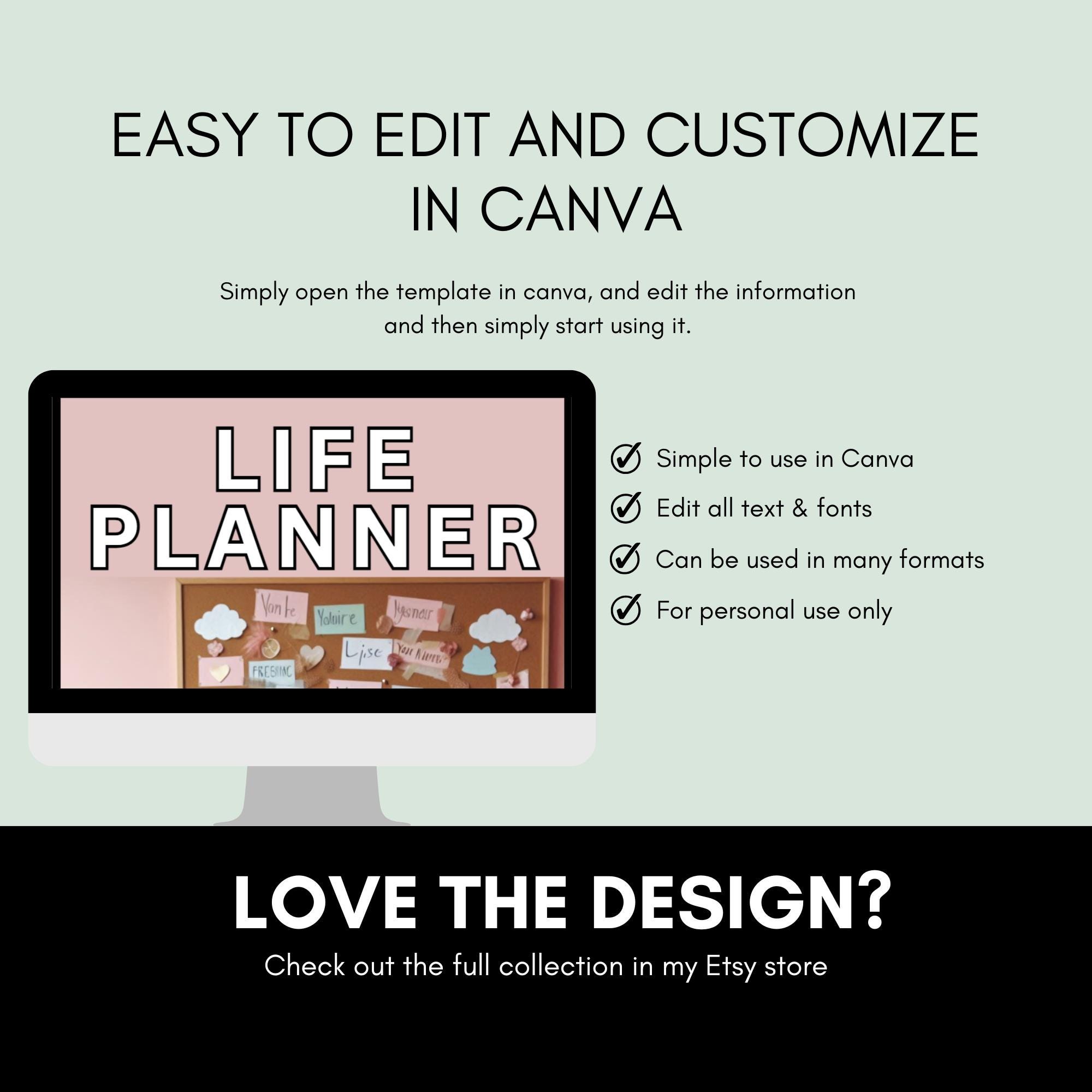 Editable Life Planner | Printable, Digital PDF | Home Management | All ...