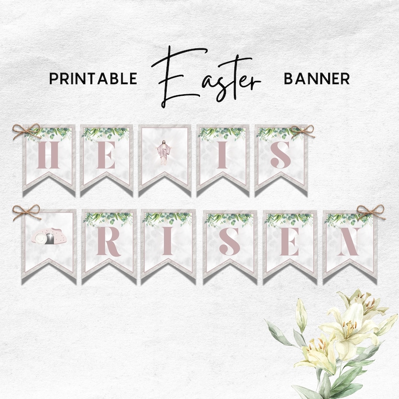 He is Risen Banner - Etsy
